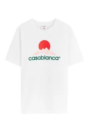 Casablanca Montagne Logo-print Cotton T-shirt - White