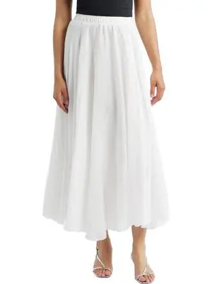 NIKKI LUND Alba Pleated Midi Skirt