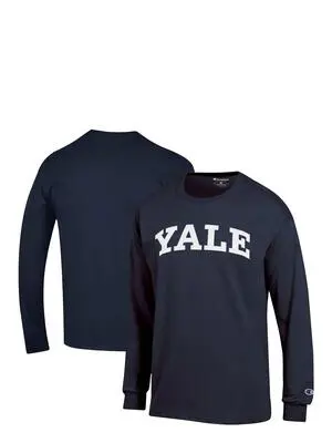 Champion Yale Bulldogs Basic Arch Long Sleeve T-shirt - Navy
