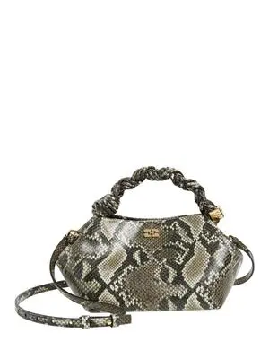 GANNI Small Printed Handbag Egret