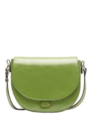 FRANCES VALENTINE Mini Ellen Leather Crossbody Bag Green