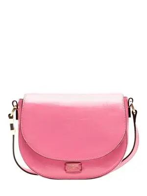 FRANCES VALENTINE Mini Ellen Leather Crossbody Bag Pink