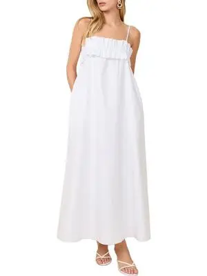 Solid & Striped The Sophie Poplin Maxi Dress - Optic White