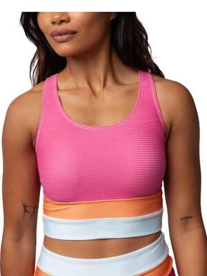 NANI Cut Back Crop Swim Top Harper Ribbed