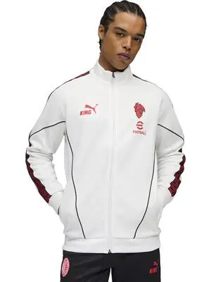 PUMA AC Milan King Anthem Soccer Jacket White-for All Time Red