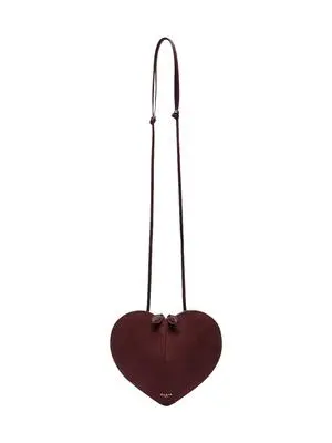 Alaïa Le Coeur Suede Shoulder Bag - Burgundy