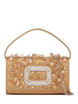 ROGER VIVIER Pilgrim Micro Embellished Shoulder Bag - Gold