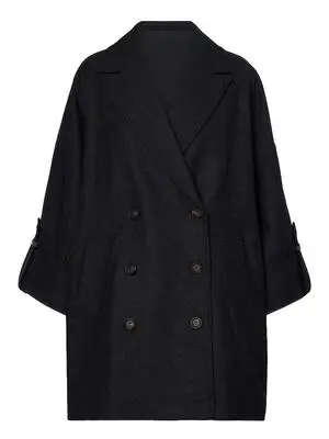 Brunello Cucinelli Oversized Wool Coat - Grey
