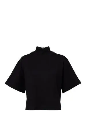 ALAÏA Alaïa High-Neck Cotton Jersey T-Shirt