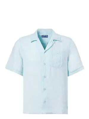 Vilebrequin Linen Bowling Shirt - Blue