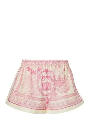 Versace Underwater Barocco Voile Shorts - Pink