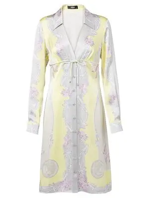 Versace Medusa Cameo Silk Twill Shirt Dress - Multicoloured