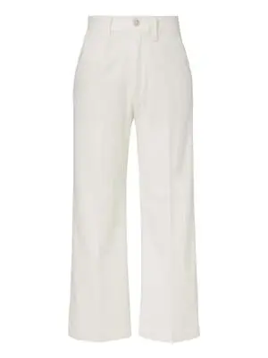 Polo Ralph Lauren Cropped Cotton-blend Chinos - White