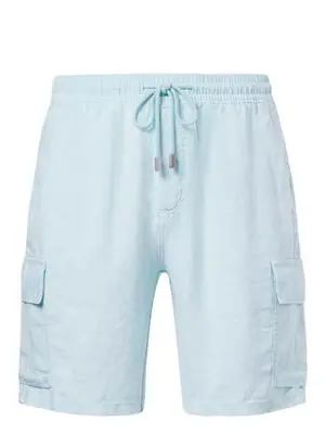 Vilebrequin Linen Cargo Shorts - Blue