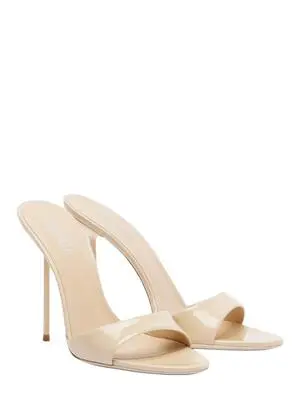 Paris Texas Lidia 105 Patent Leather Mules - Beige