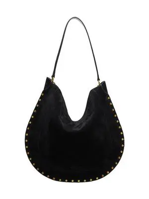 Isabel Marant Étoile Oskan Soft Medium Suede Shoulder Bag - Black