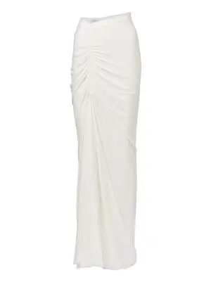 Alaïa Draped Maxi Skirt - White