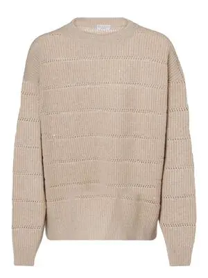 Brunello Cucinelli Cashmere And Wool-blend Sweater - Beige
