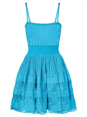 Alaïa Knitted Mini Dress - Blue