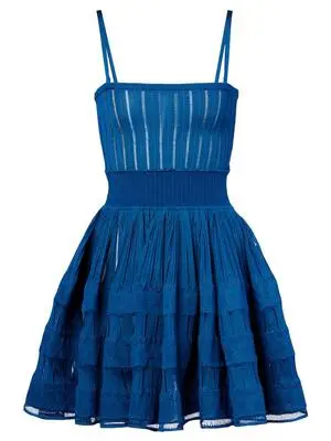 Alaïa Knitted Mini Dress - Blue