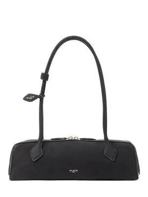Alaïa Le Teckel Medium Suede Shoulder Bag - Black