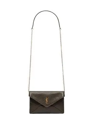 Saint Laurent Cassandre Mini Leather Shoulder Bag - Brown