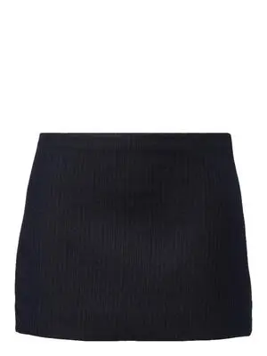 Khaite Jett Pinstripe Wool-blend Miniskirt - Blue