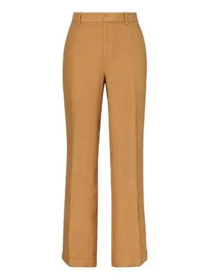 Polo Ralph Lauren Linen Wide-leg Pants - Brown