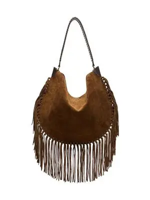 Isabel Marant Oskan Soft Large Suede Shoulder Bag - Brown