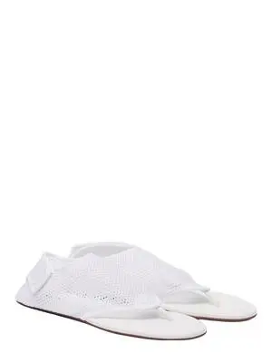 Alaïa Flex Mesh Thong Sandals - White