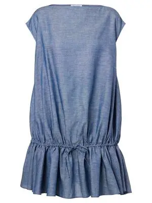Alaïa Chambray Minidress - Blue