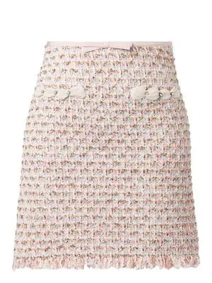 Valentino Garavani Embellished Tweed Miniskirt Multicoloured
