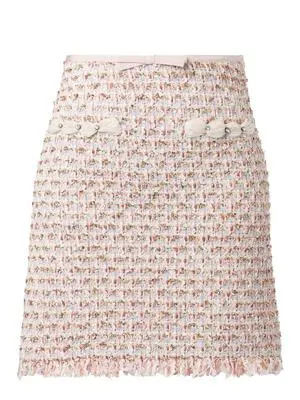 Valentino Garavani Embellished Tweed Miniskirt - Multicoloured
