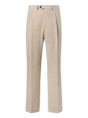 SAMAN AMEL Amo Linen Suit Pants - Beige