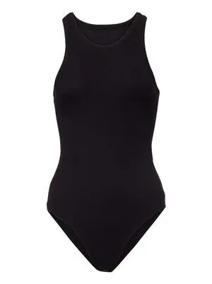 Alaïa Ribbed-knit Bodysuit - Black