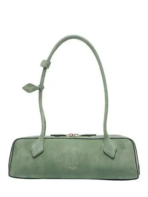 Alaïa Le Teckel Medium Suede Shoulder Bag - Green
