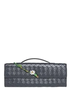 Bottega Veneta Andiamo Flower-embellished Leather Clutch Bag - Ardois Daisy