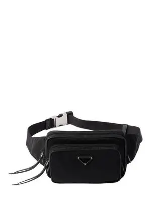 Prada Re-nylon Belt Bag With Metal Buckle - Black