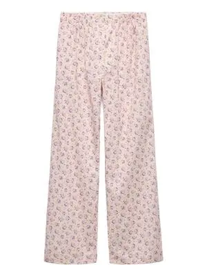 Prada Floral Print Batiste Pants - Pink