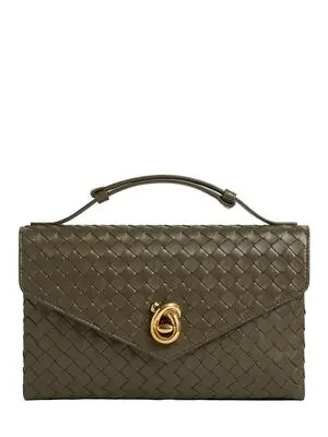 Bottega Veneta Intrecciato Knot Lock Cross-body Bag - Cypress