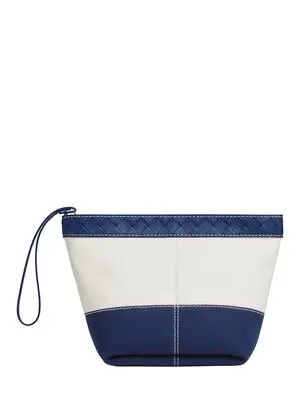 BOTTEGA  VENETA Flip Flap Medium Pouch - White/cruise