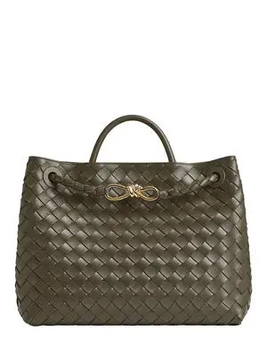 Bottega Veneta Intrecciato Leather Andiamo Top-handle Bag - Cypress