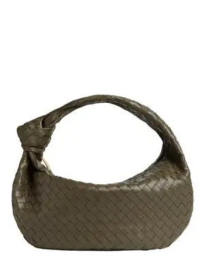BOTTEGA  VENETA Intrecciato Leather Jodie Shoulder Bag - Cypress