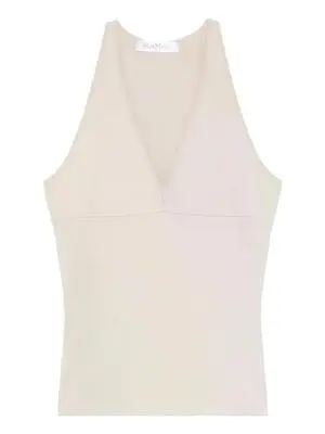 Max Mara V-neck Top - Neutrals