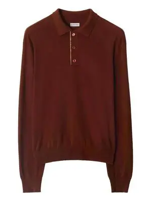 Burberry Wool Polo Shirt - Brown