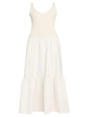 Ramy Brook Dawson Mixed-media Maxi Dress - Ivory