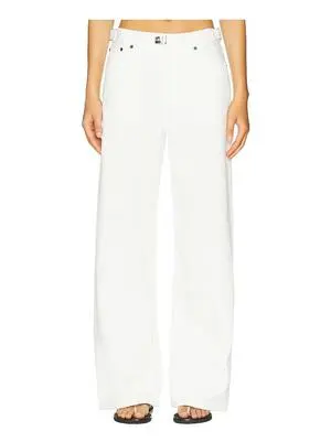 Still Here Buckle Wide Leg Jeans - Milk