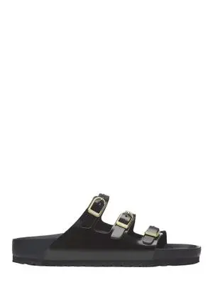 BIRKENSTOCK Florida Three-buckle Slide Sandals - Black