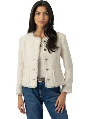 SAINT + SOFIA Ashby Boucle Jacket Cream