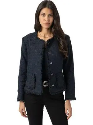 SAINT + SOFIA Ashby Boucle Jacket Navy